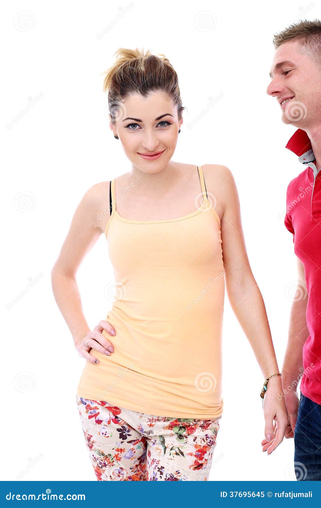 Really Romantic Couple Having a Good Time Stock Image - Image of girl ...