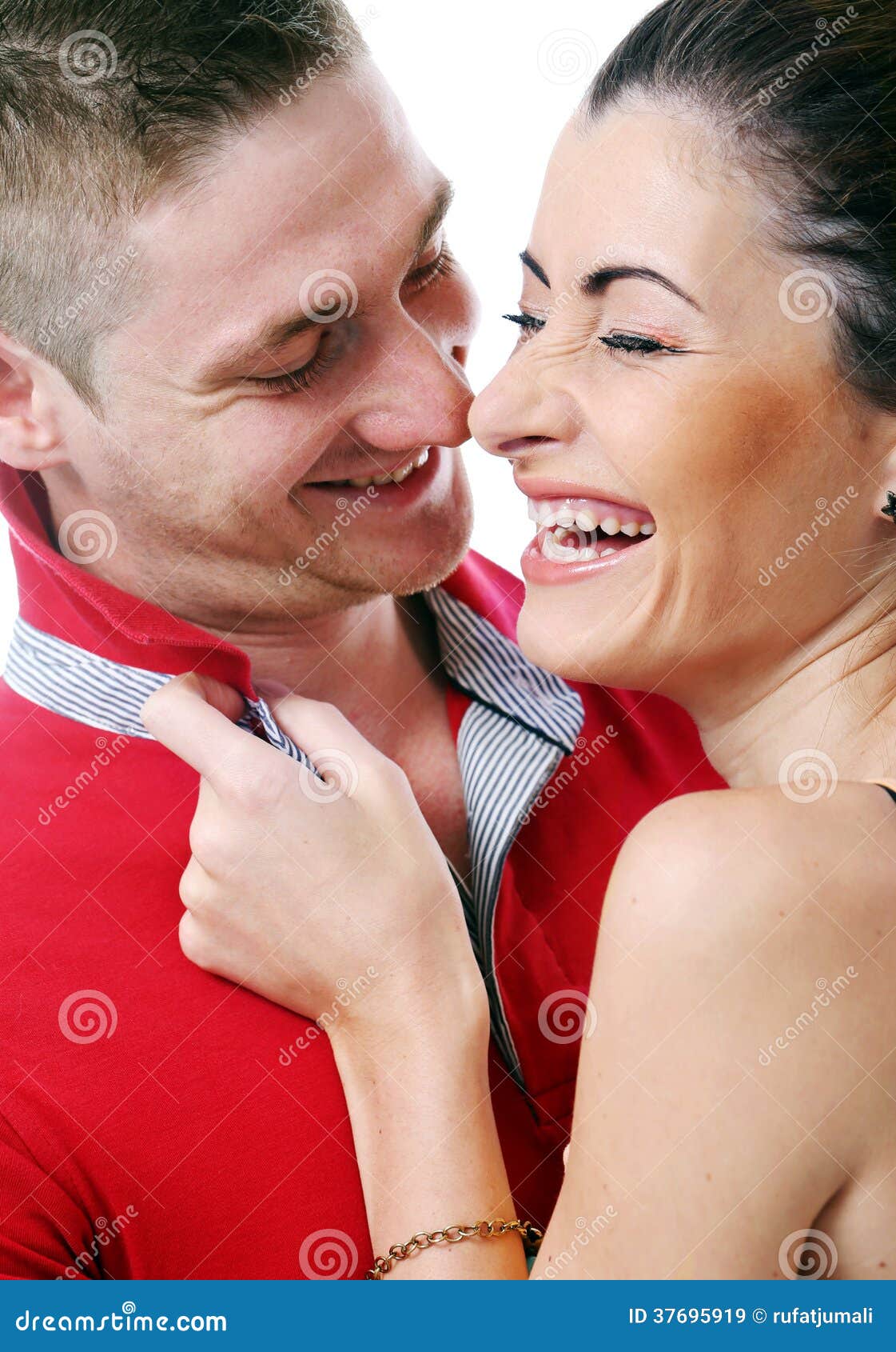 Really Romantic Couple Having a Good Time Stock Image - Image of dress ...