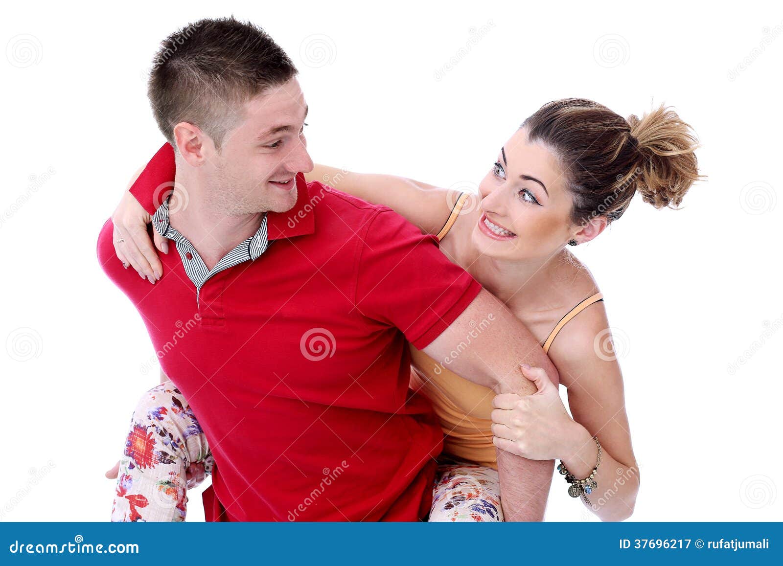 Really Romantic Couple Having a Good Time Stock Image - Image of face ...