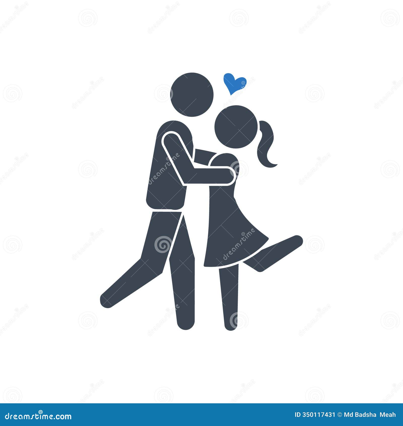 Romantic Couple Hugging Icon Stock Vector - Illustration of ...