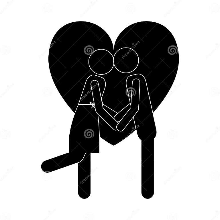 Romantic couple icon image stock vector. Illustration of element - 80284032