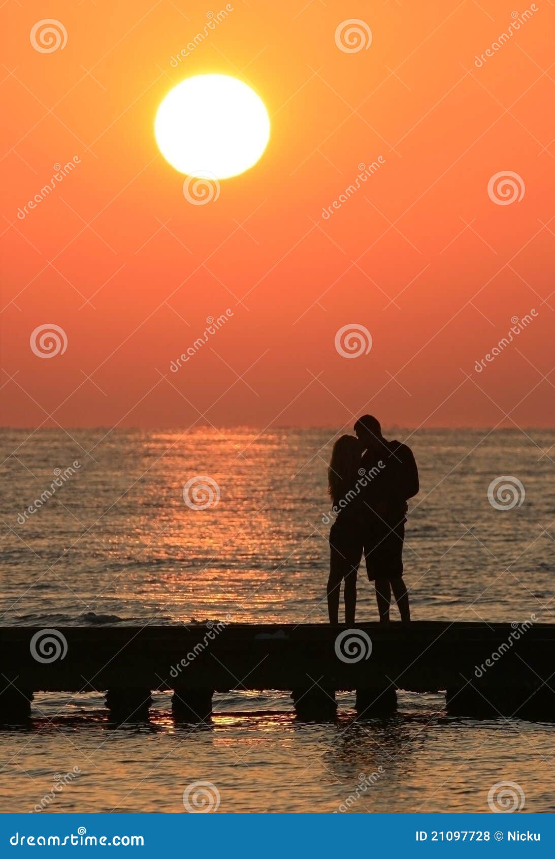 Romantic Couple Kissing at Sunset Stock Photo - Image of sharing ...