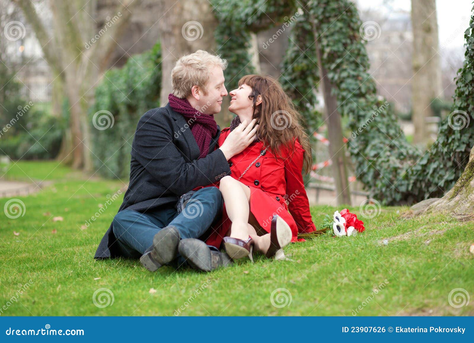 Romantic couple in love stock photo. Image of anemone - 23907626