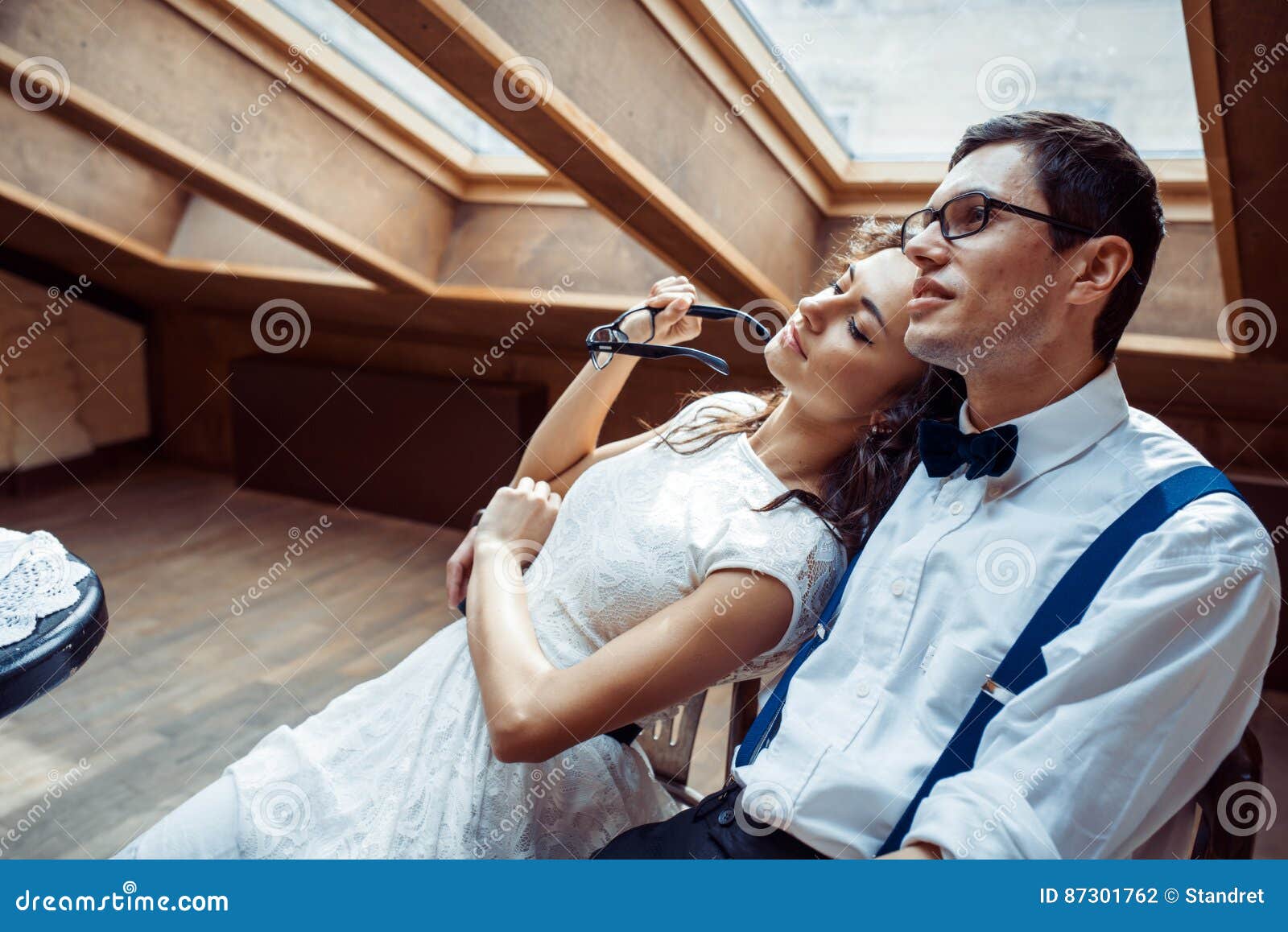Romantic Couple in Love Bonding in Cafe Stock Photo - Image of ...