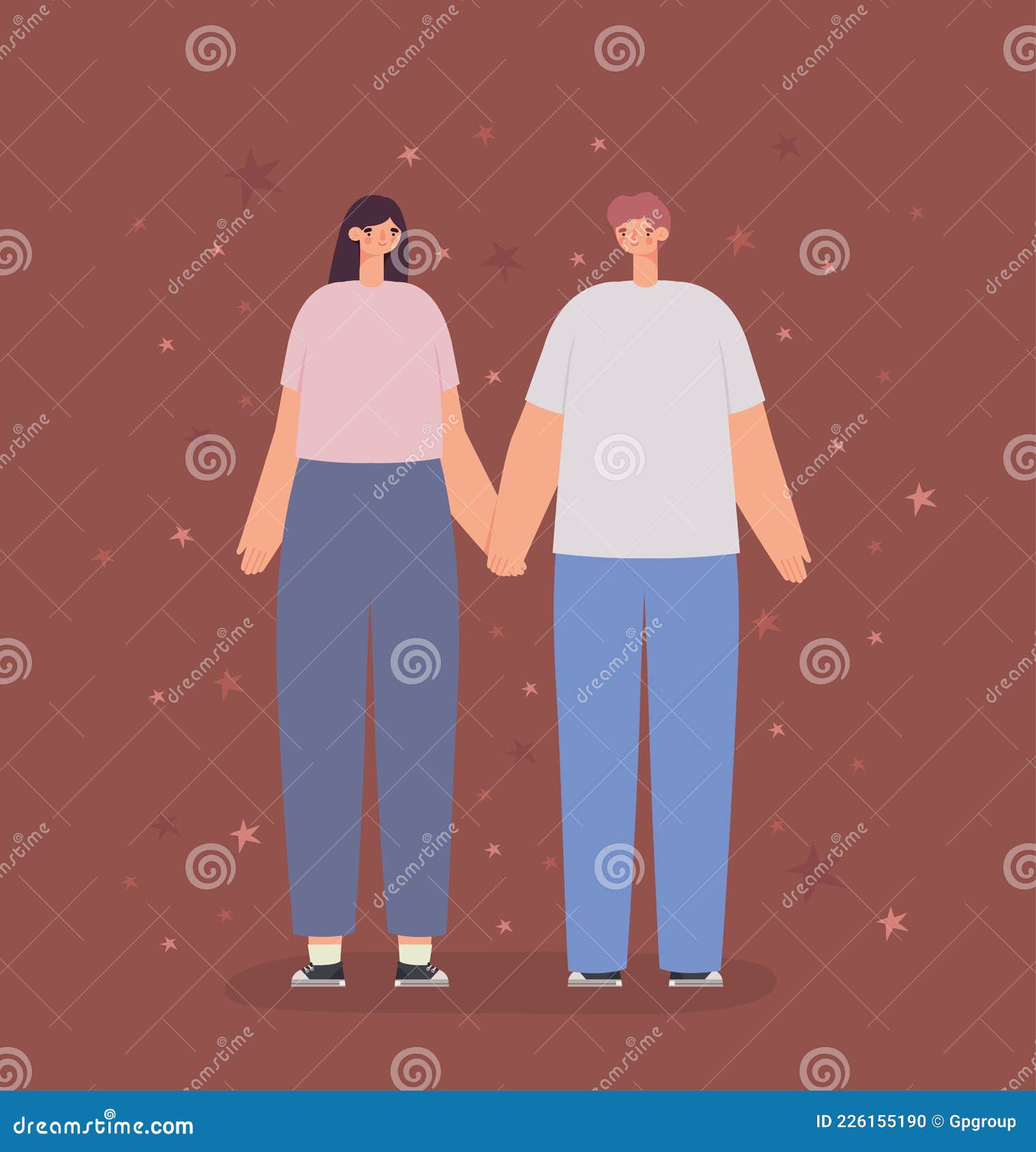 Romantic Couple Representation Stock Illustration - Illustration of ...