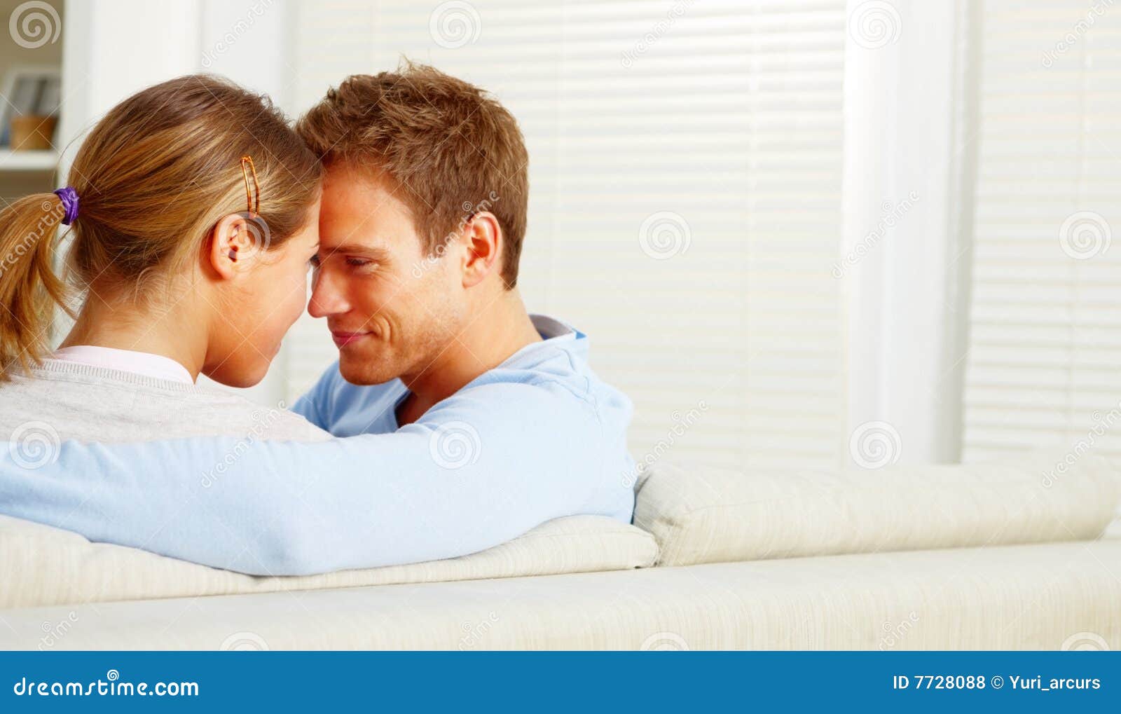 Romantic Couple Showing Affection with Copyspace Stock Photo - Image of ...