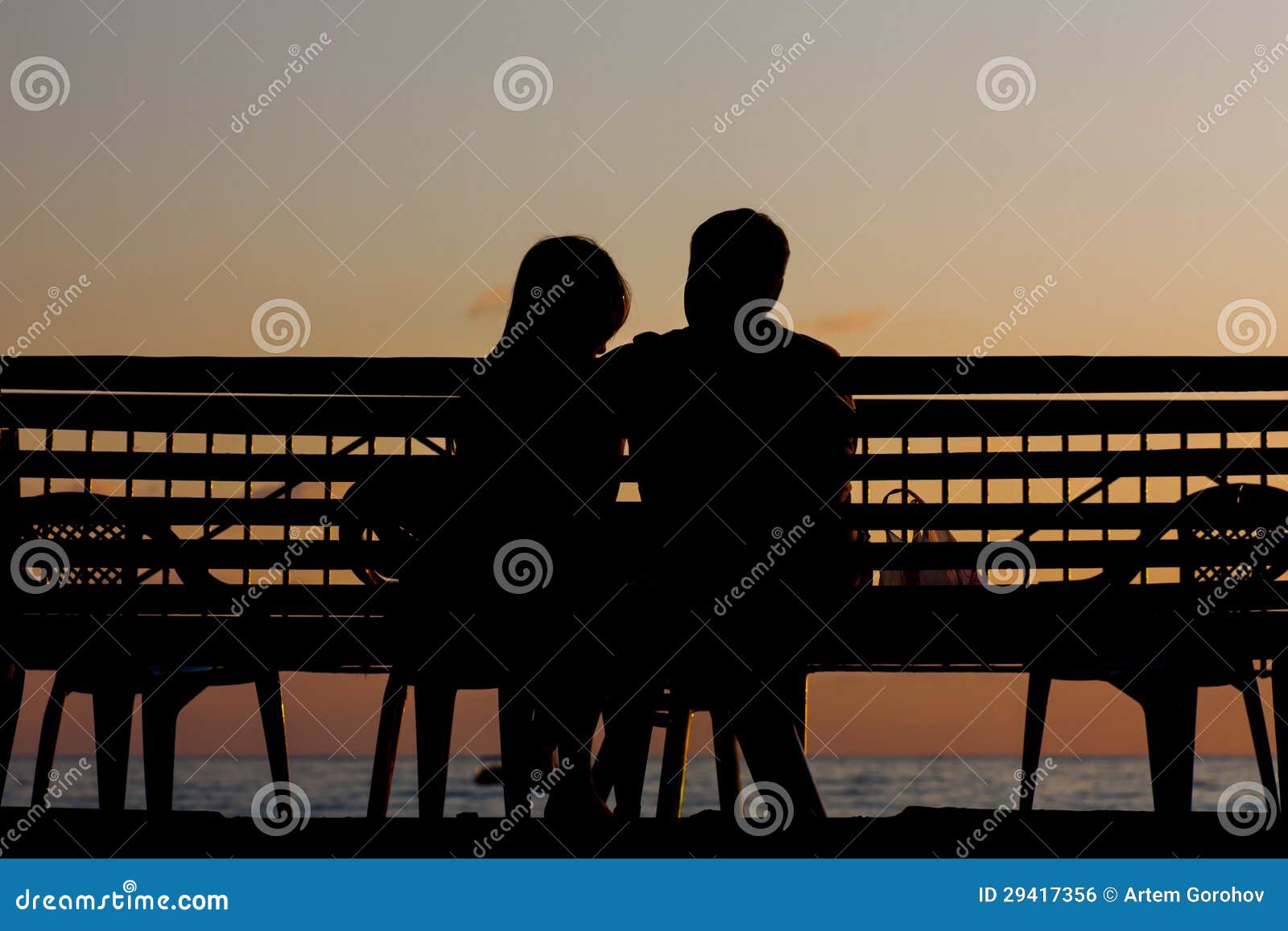 Romantic Couple at Sunset stock photo. Image of lovers - 29417356