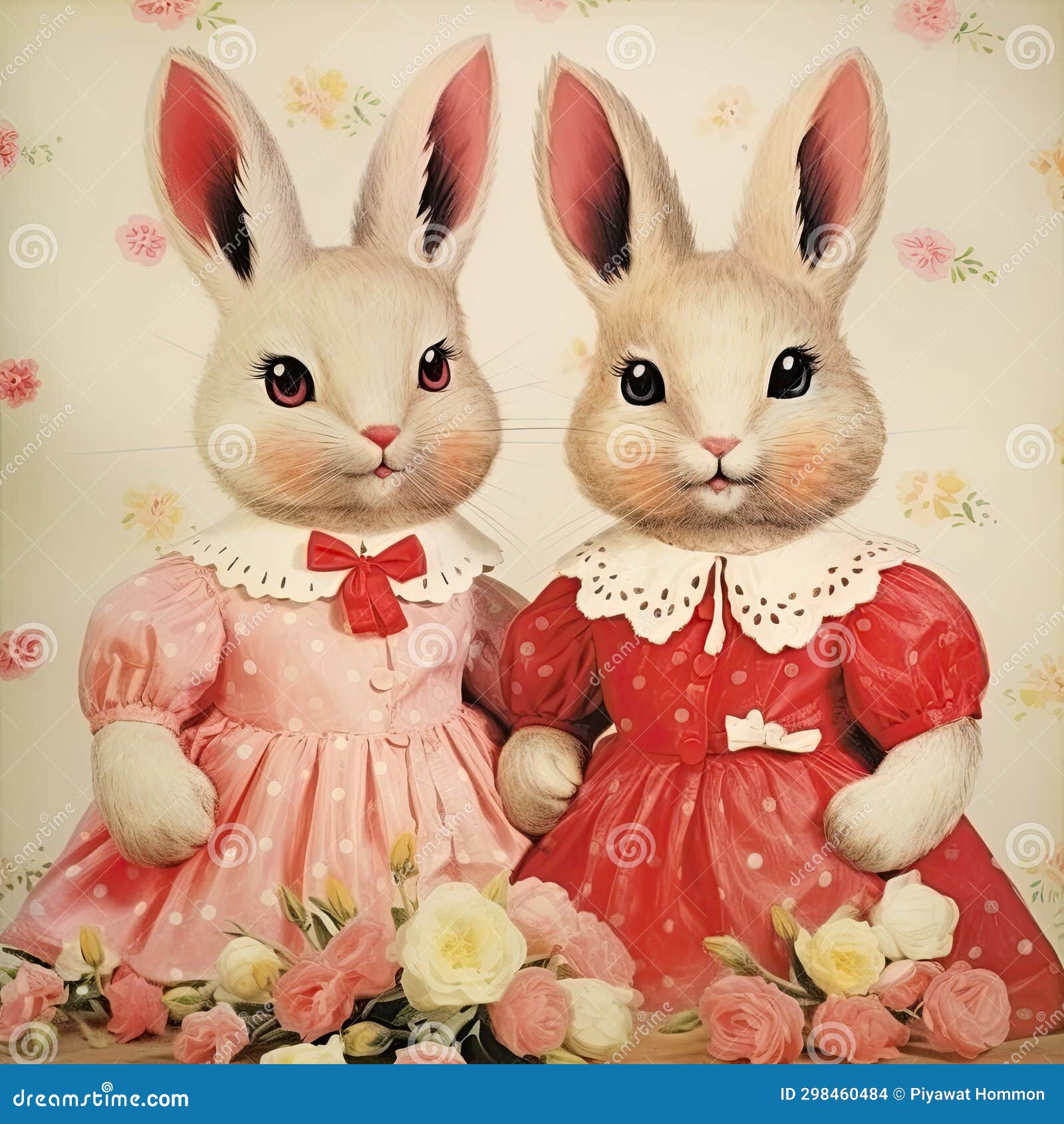 Romantic Couple of Two Loving Rabbits Stock Photo - Image of baby ...