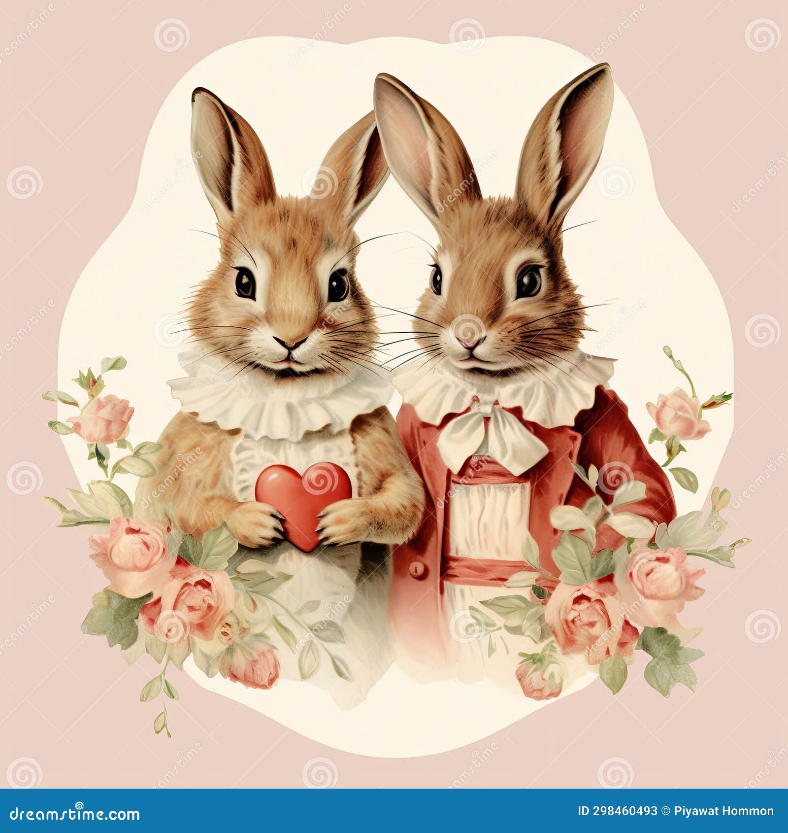 Romantic Couple of Two Loving Rabbits Stock Image - Image of mammal ...