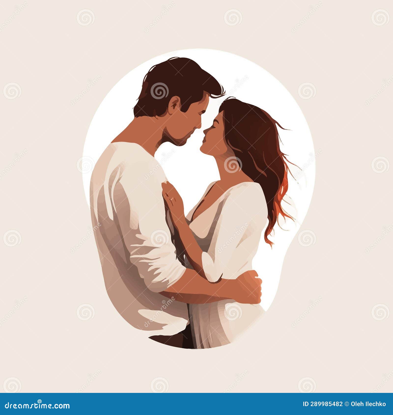 Romantic Couple Vector Flat Minimalistic Isolated Illustration Stock ...