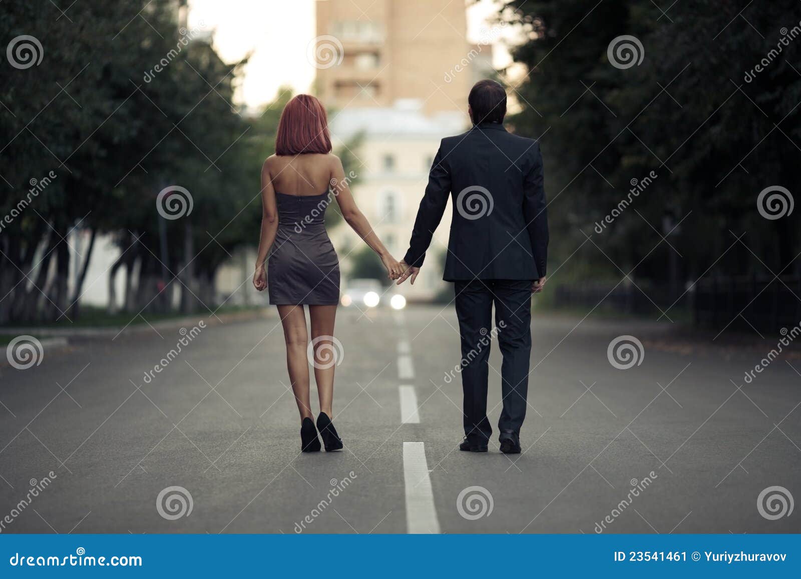 Romantic Couples in Love on the Street Stock Image - Image of female ...
