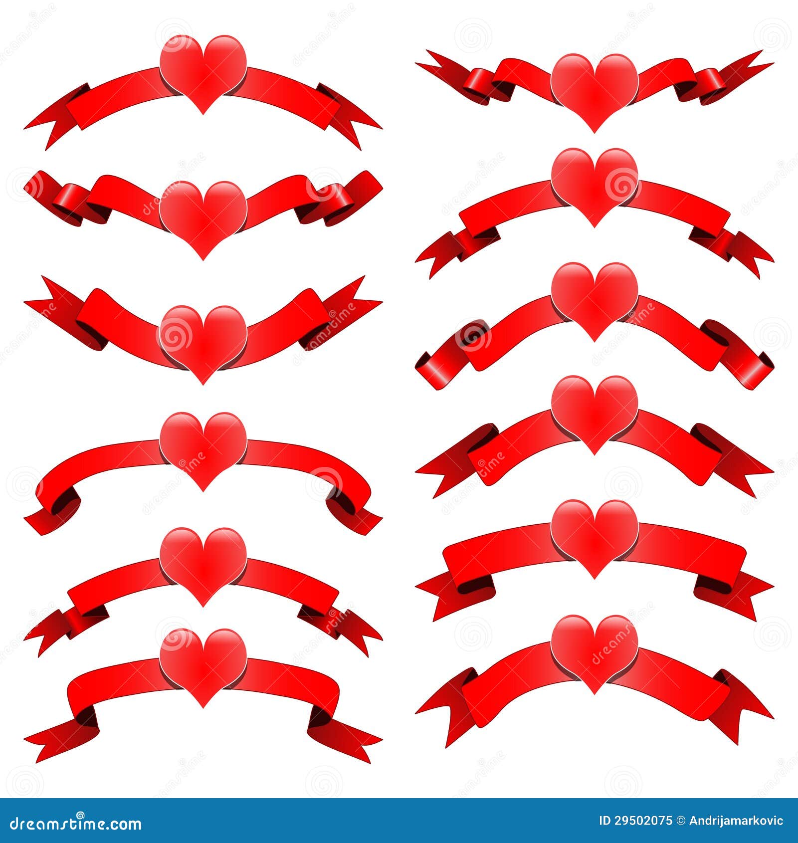 Romantic Decorative Ribbons Stock Vector - Illustration of promotional ...