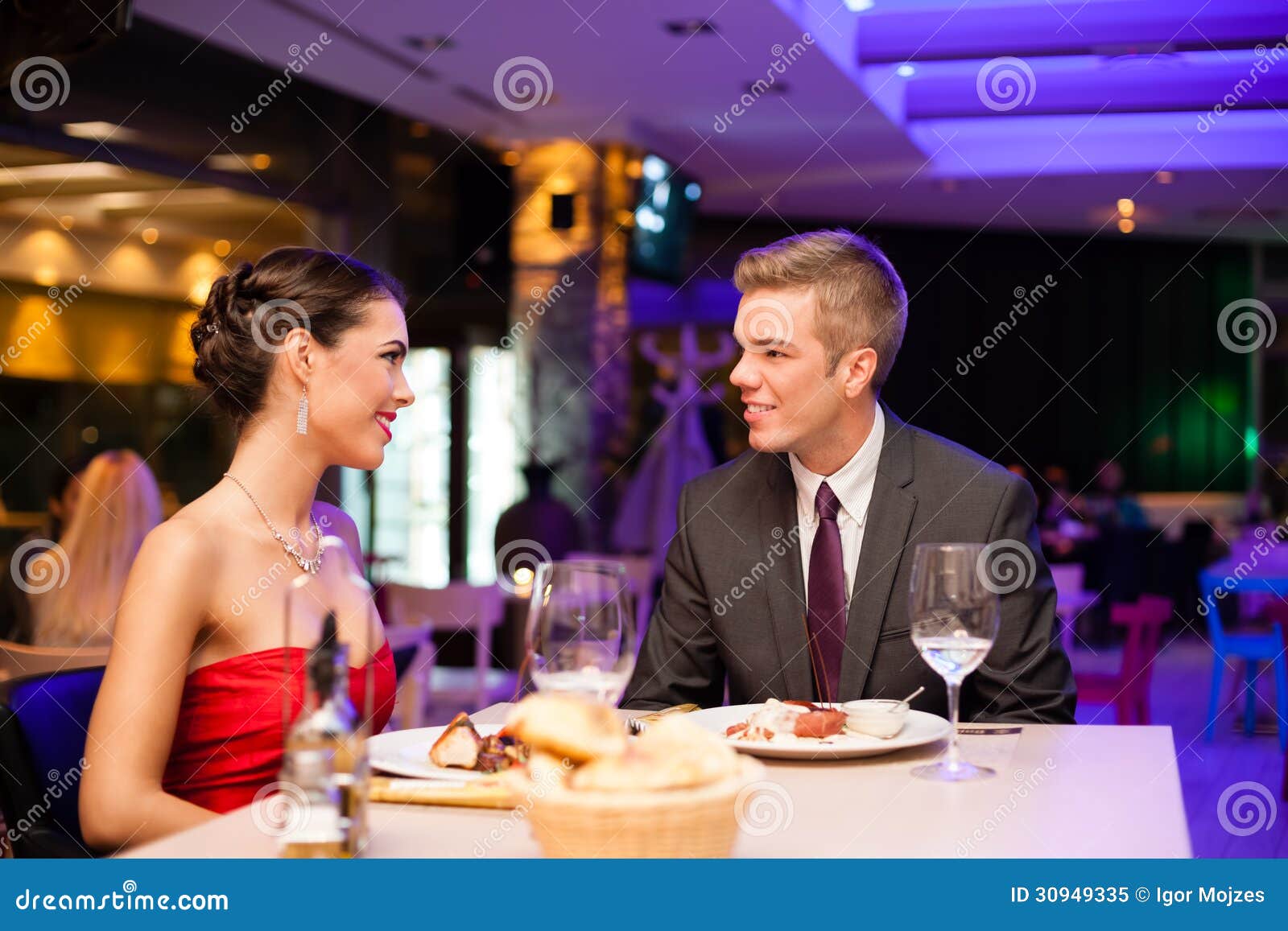 Romantic diner stock image. Image of lovers, food, enjoyment - 30949335