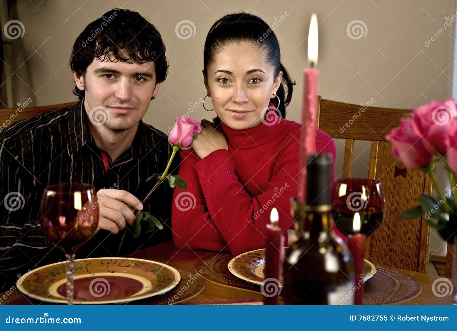 Romantic Dinner stock image. Image of candle, female, romance - 7682755