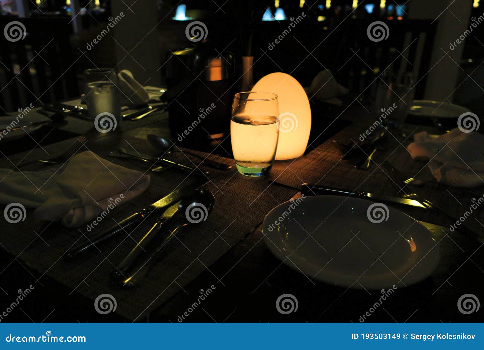 Romantic Dinner Setup, Decoration with Candle Light, Twilight ...