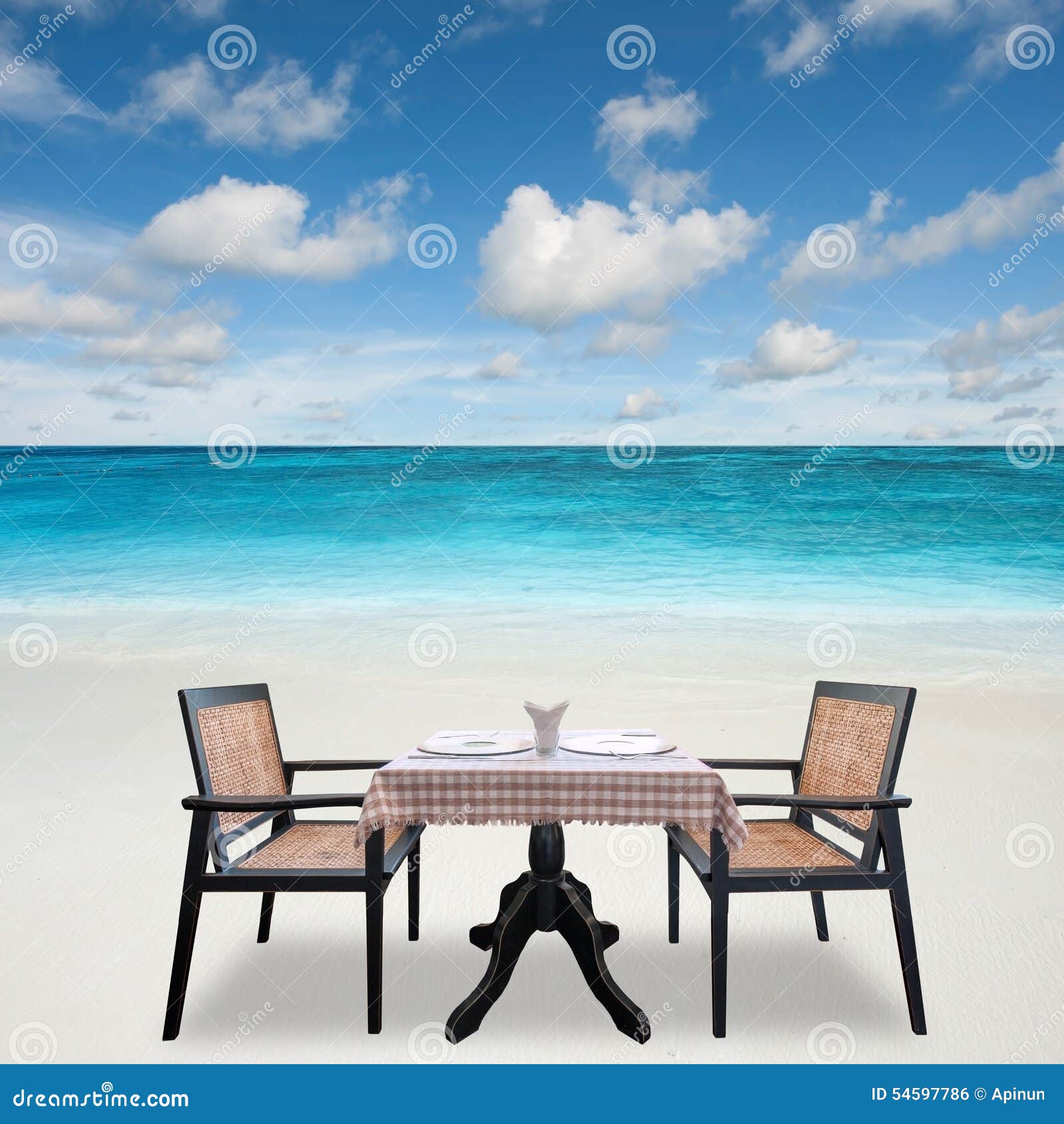 Romantic Dinner Table for Two Served Stock Photo - Image of leisure ...