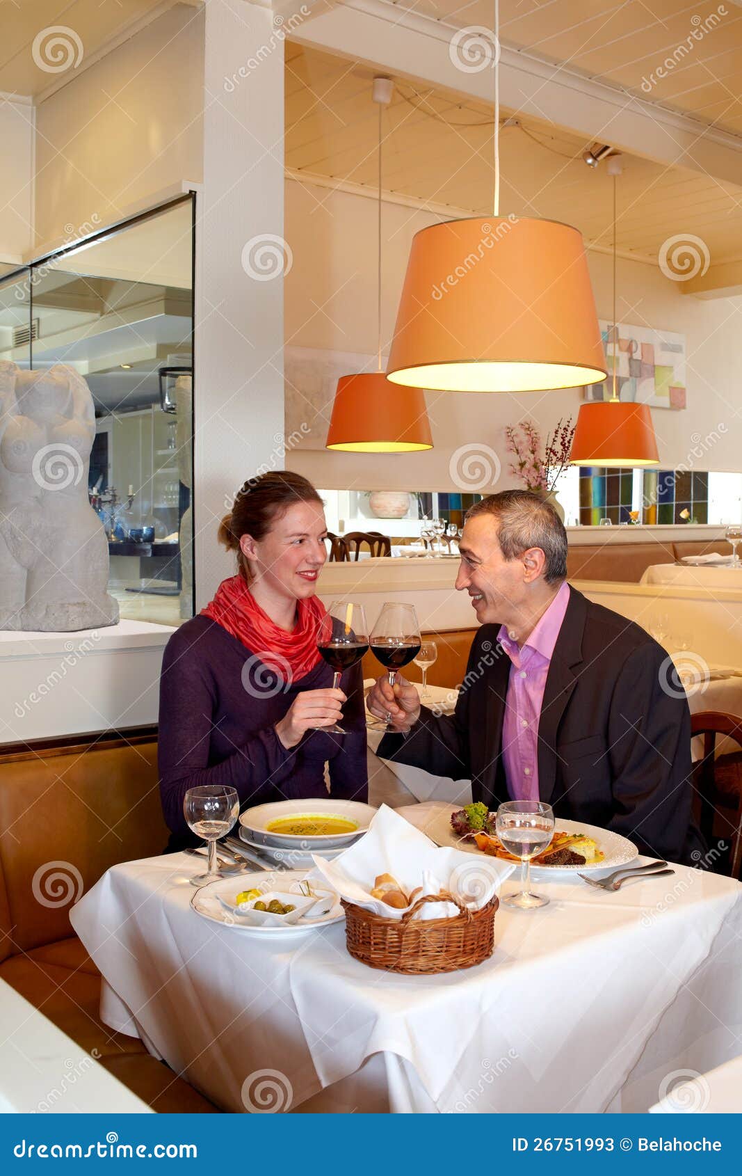Romantic Dinner for Two stock image. Image of setting - 26751993