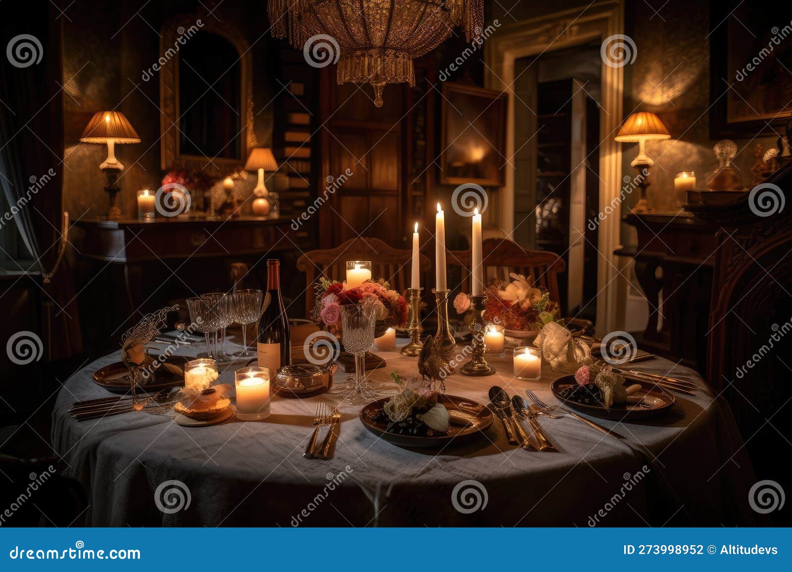 Romantic Dinner for Two, with Candlelit Setting and Sumptuous Feast ...
