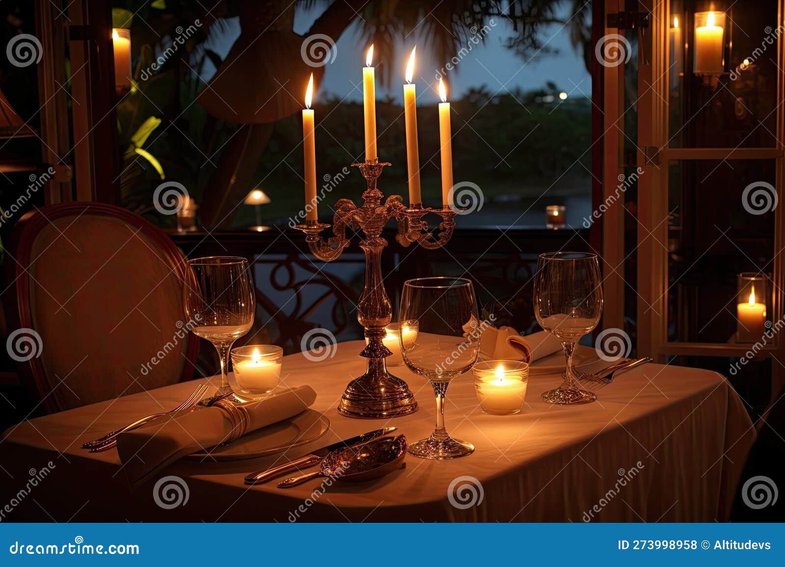 Romantic Dinner for Two, with Candlelit Setting and Sumptuous Feast ...