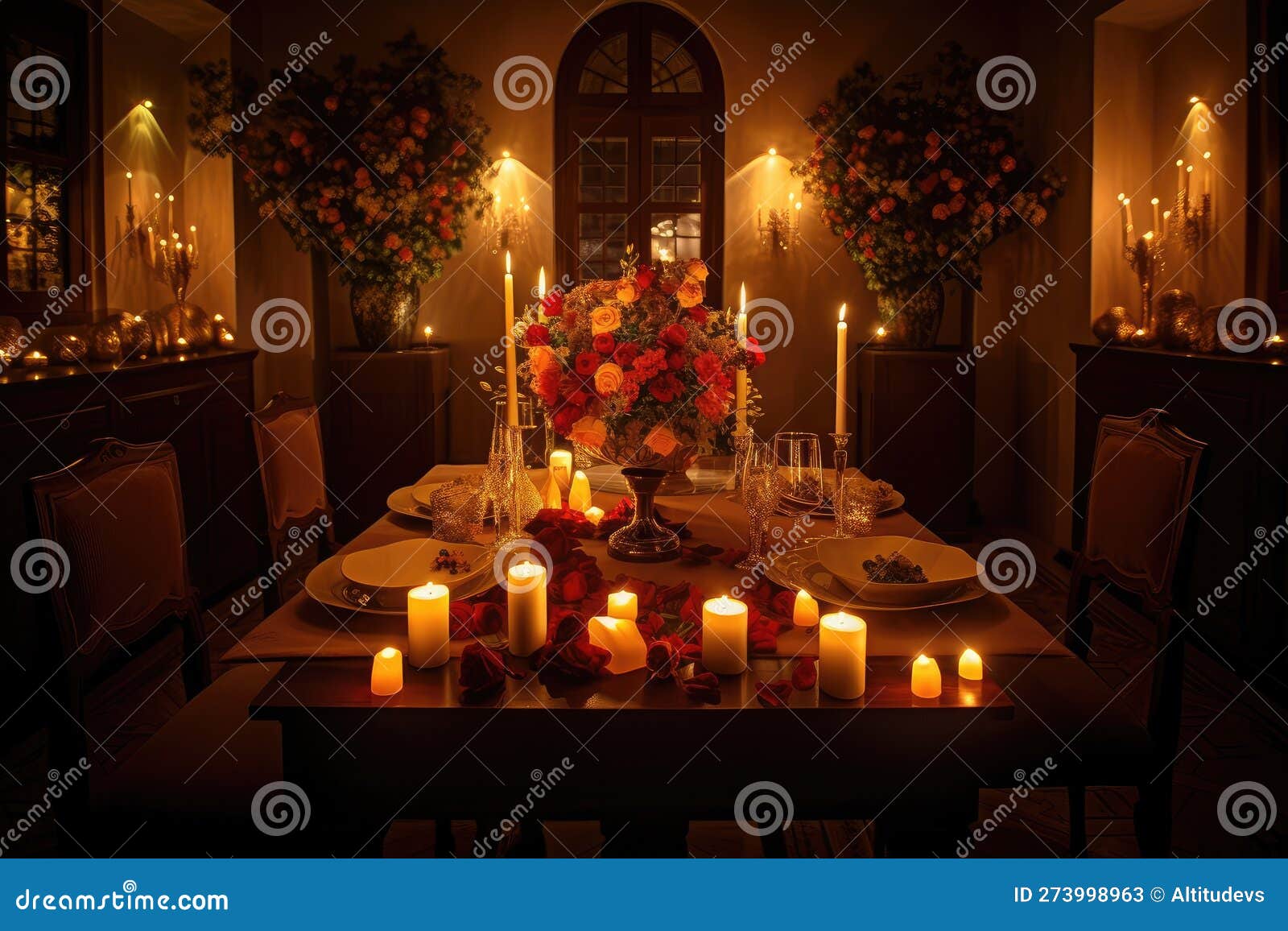 Romantic Dinner for Two, with Candlelit Setting and Sumptuous Feast ...