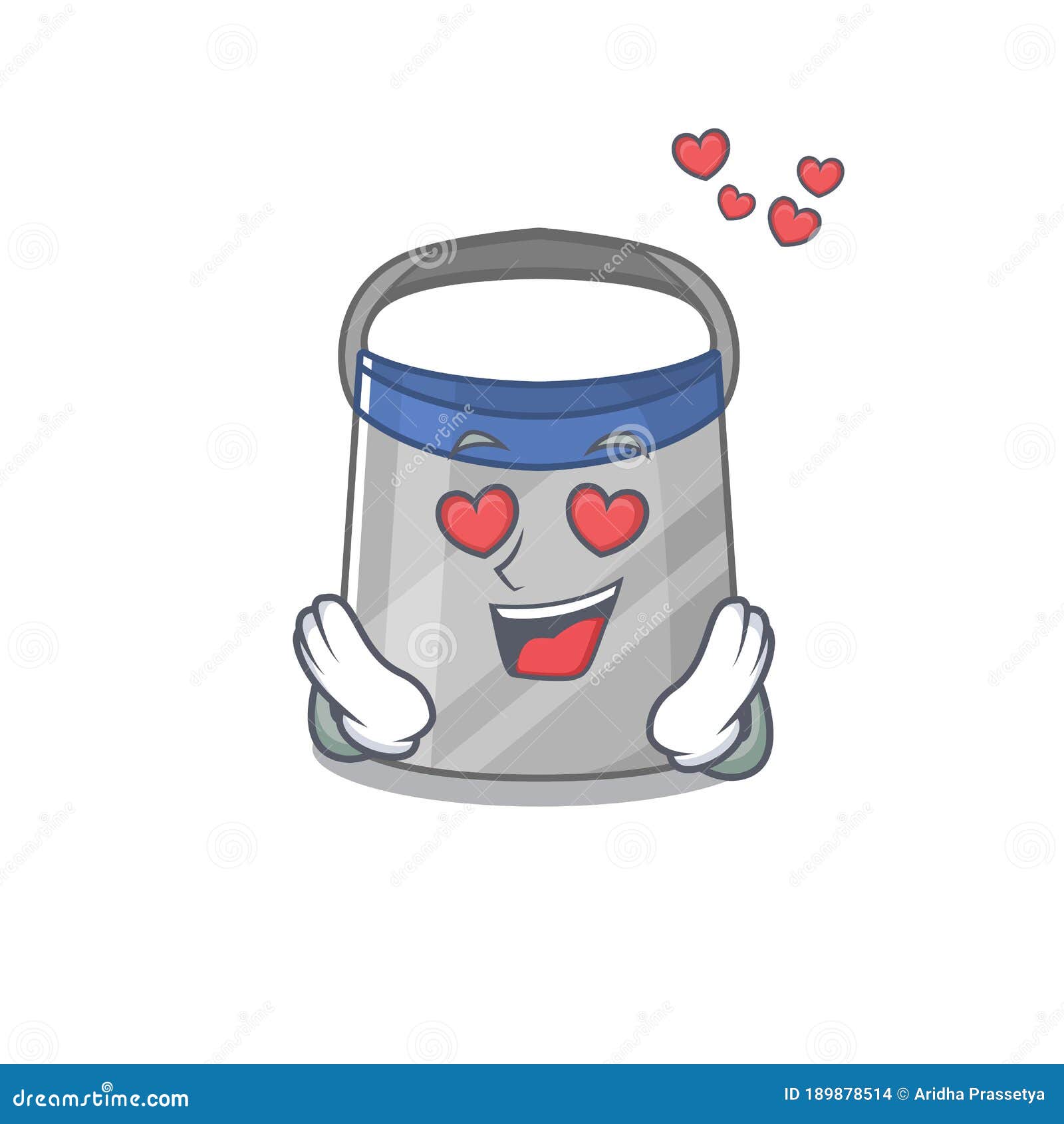 Romantic Face Shield Cartoon Character Has a Falling in Love Eyes Stock ...