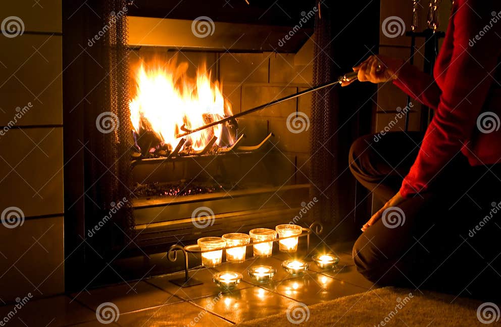 Romantic fireplace stock image. Image of romance, love - 1503143