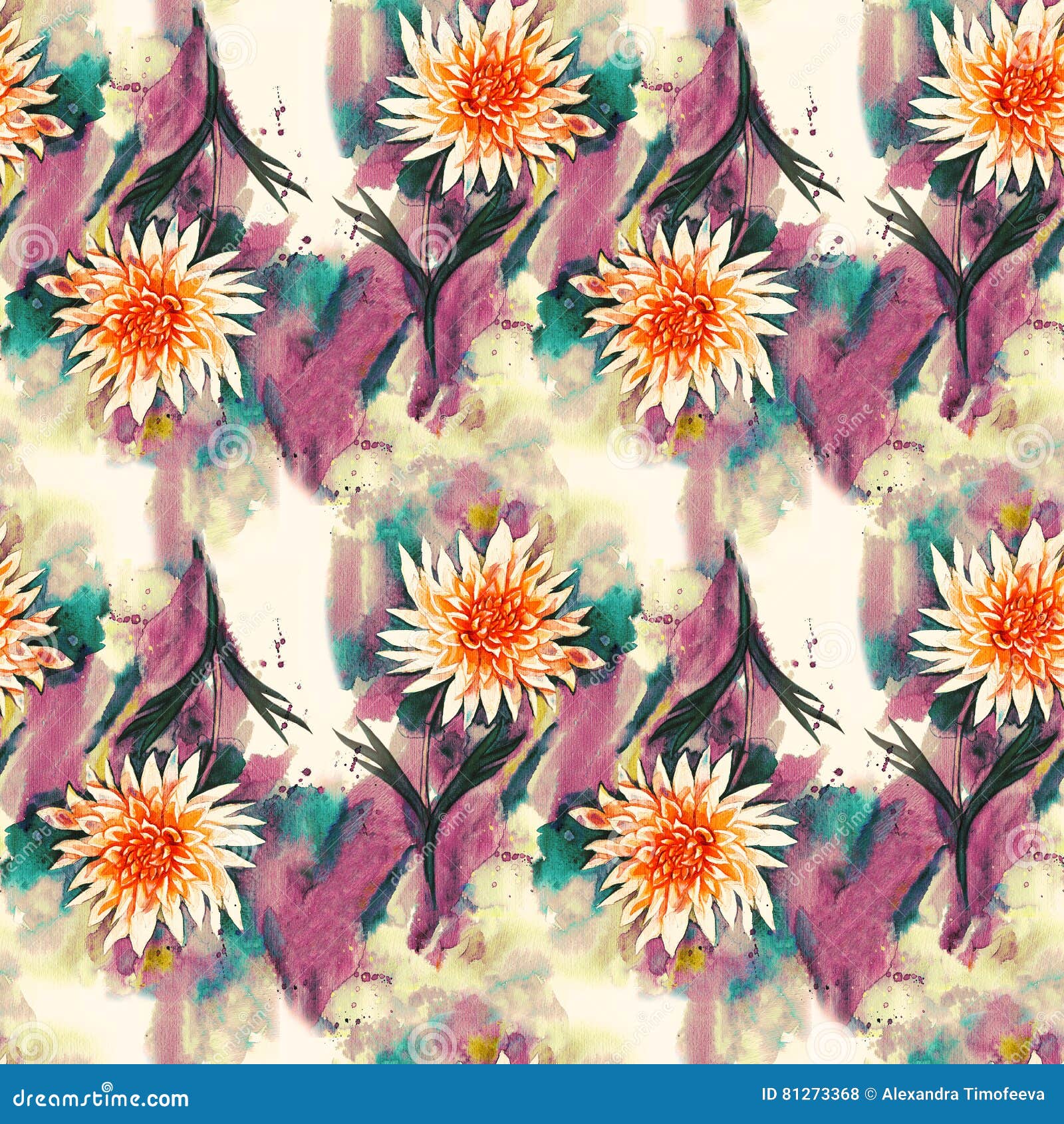 Romantic Floral Seamless Pattern Stock Illustration - Illustration of ...