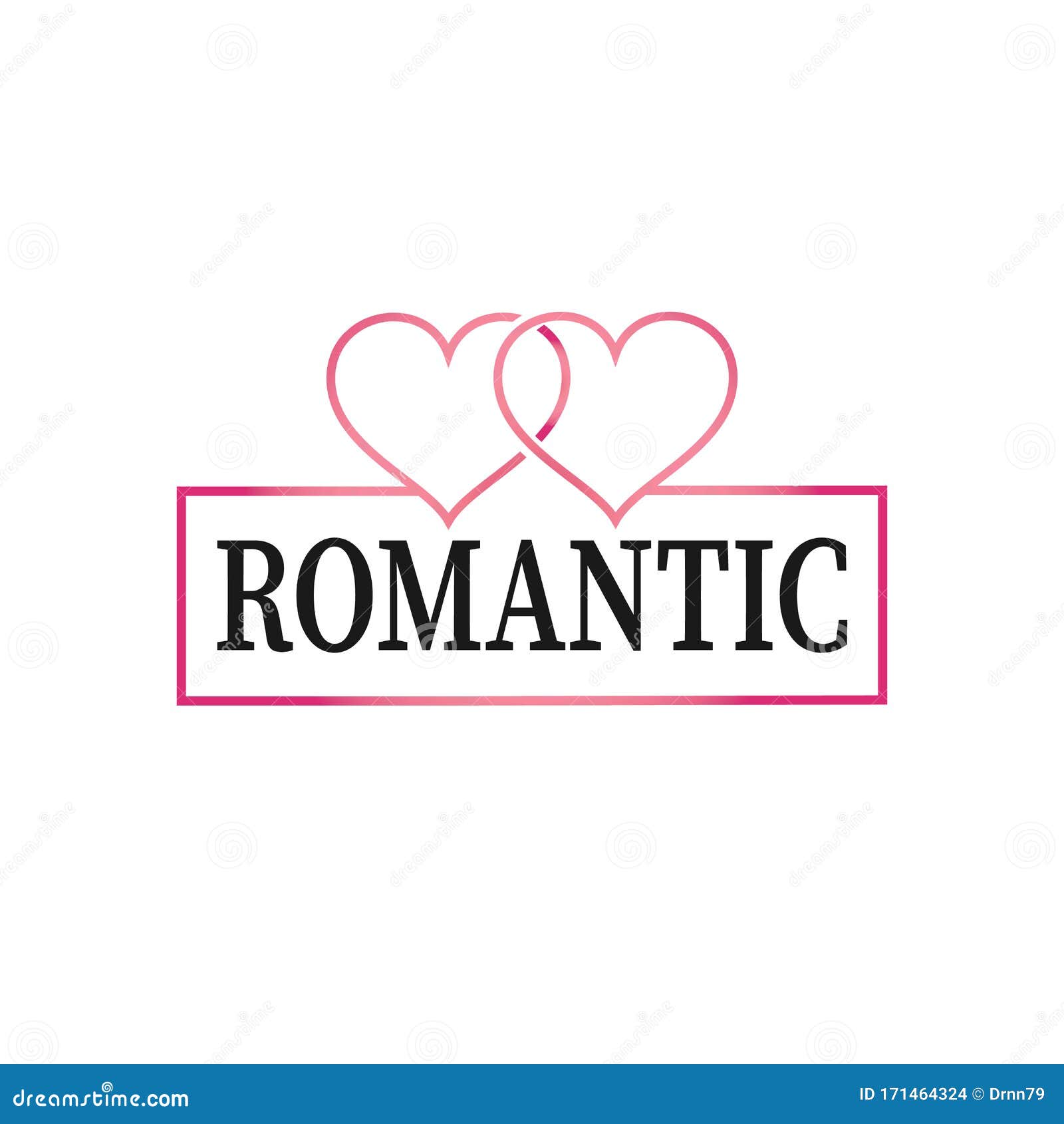 Romantic Frame Logo Flat Layout Template Design Stock Vector ...