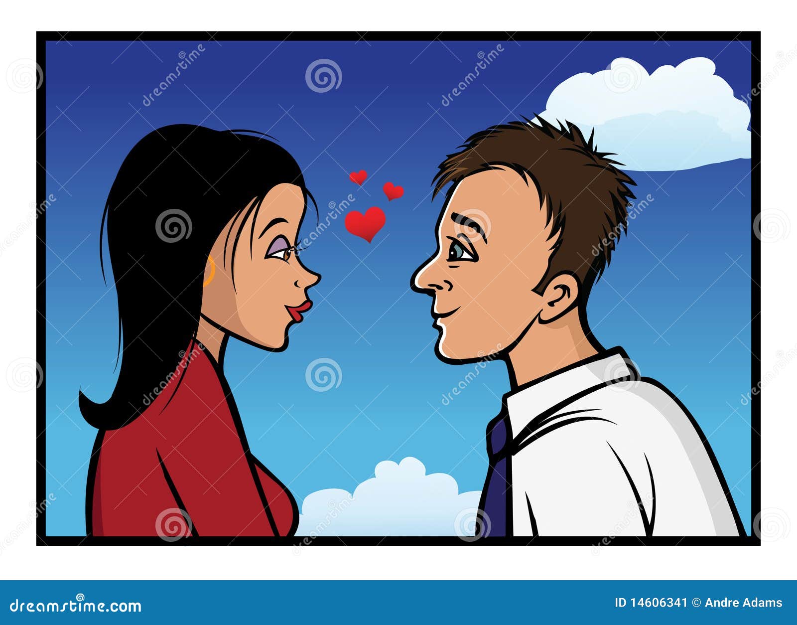 Romantic gaze stock vector. Illustration of gaze, attraction - 14606341