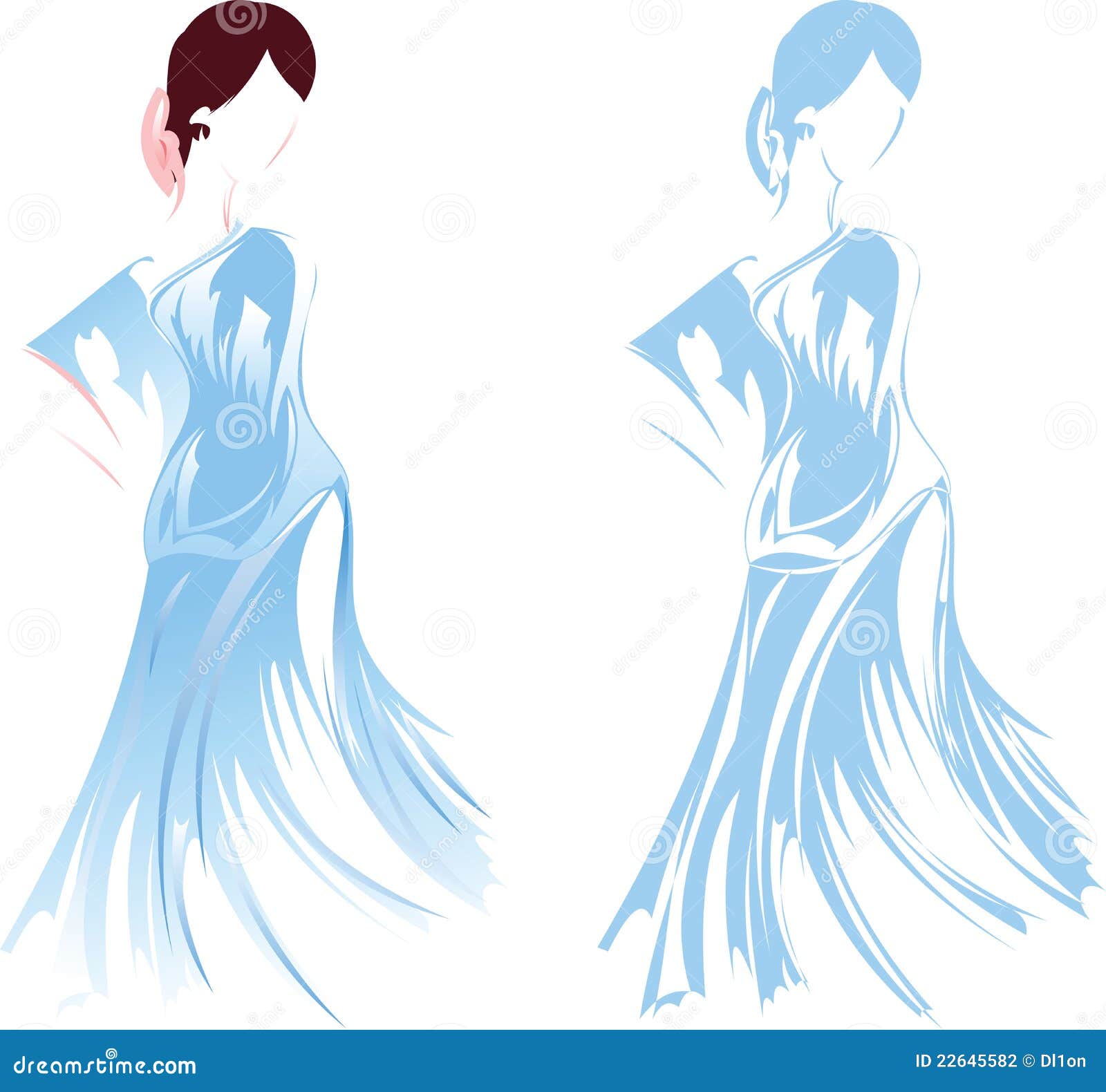 Romantic Girl Sketch stock vector. Illustration of pencil - 22645582
