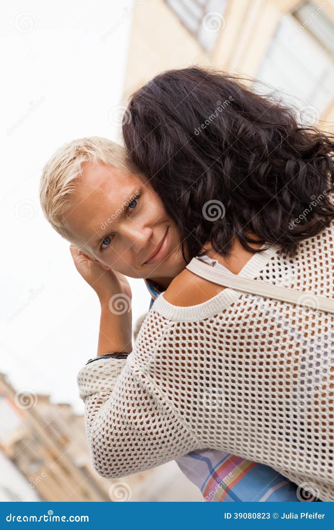 Romantic Handsome Man Hugging His Girlfriend Stock Image Image Of