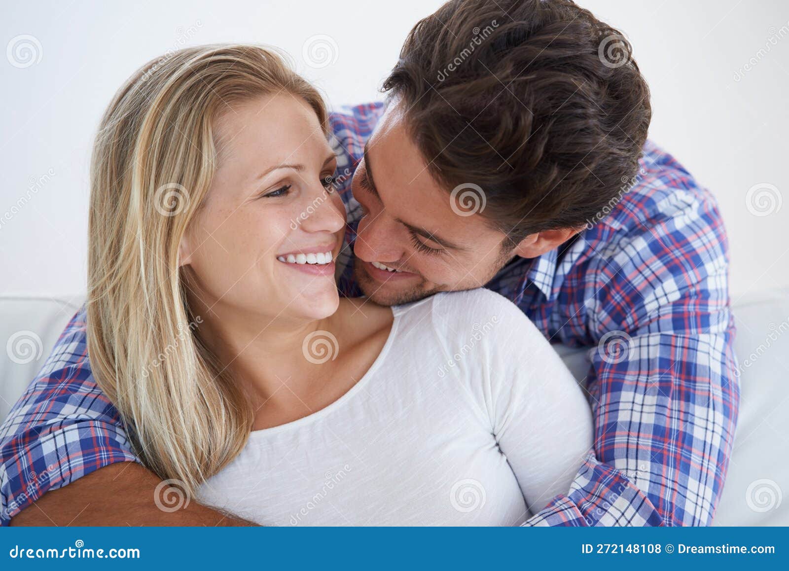 Always Romantic. a Happily Married Couple at Home. Stock Photo - Image ...