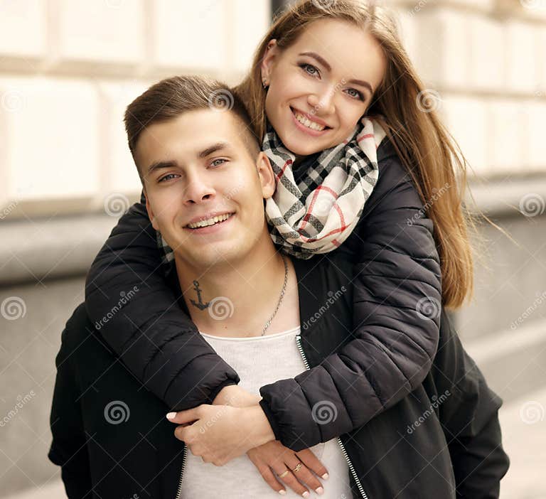 Romantic Happy Couple Cuddling Stock Image Image Of Enjoyment Cool