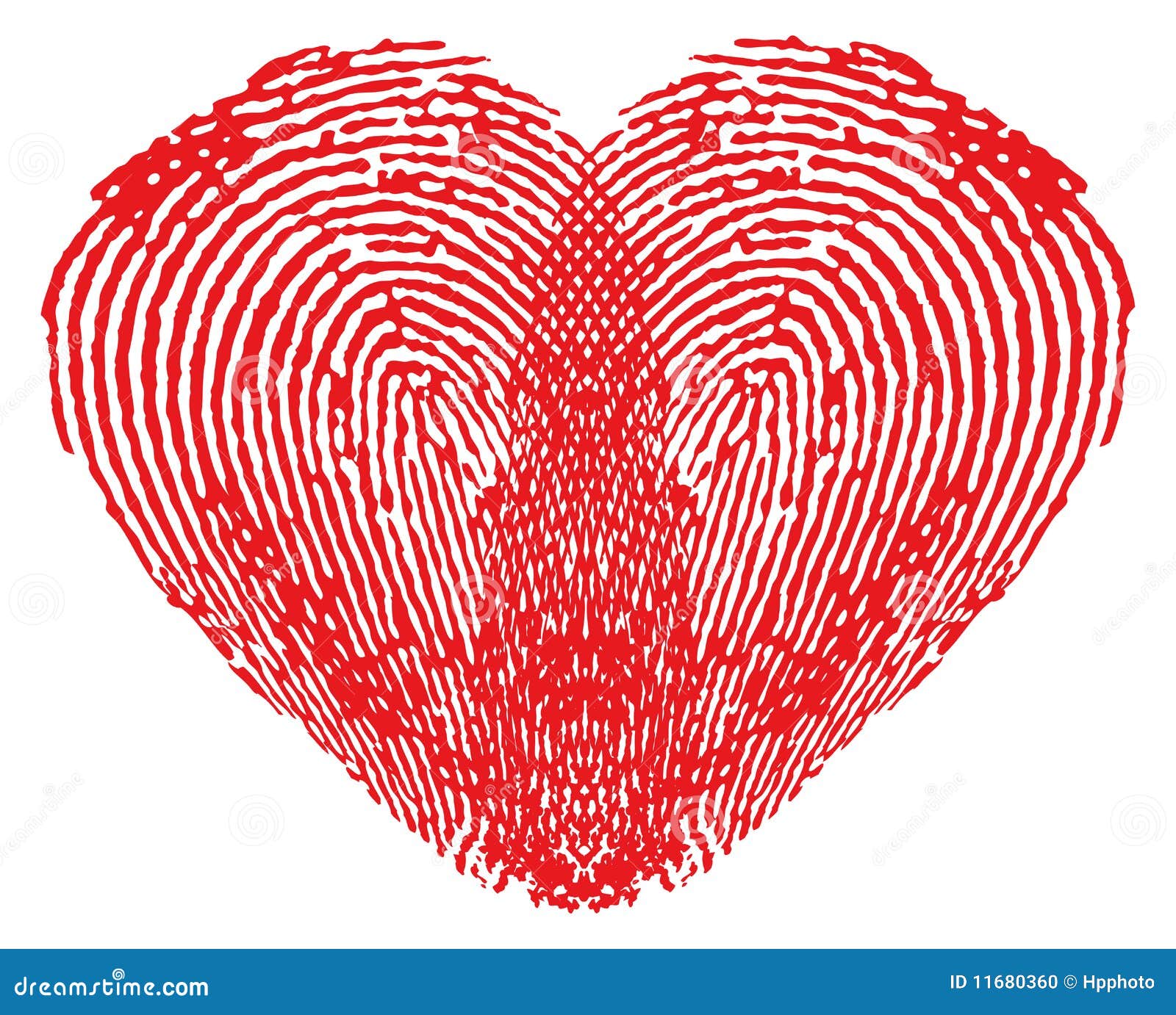 Romantic Heart Made Fingerprints Stock Illustrations – 3 Romantic Heart ...