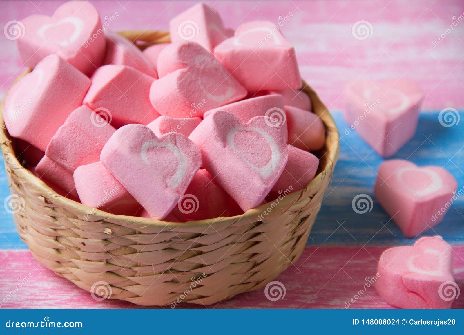 Romantic Heart Marshmallows Stock Photo - Image of confectionery ...