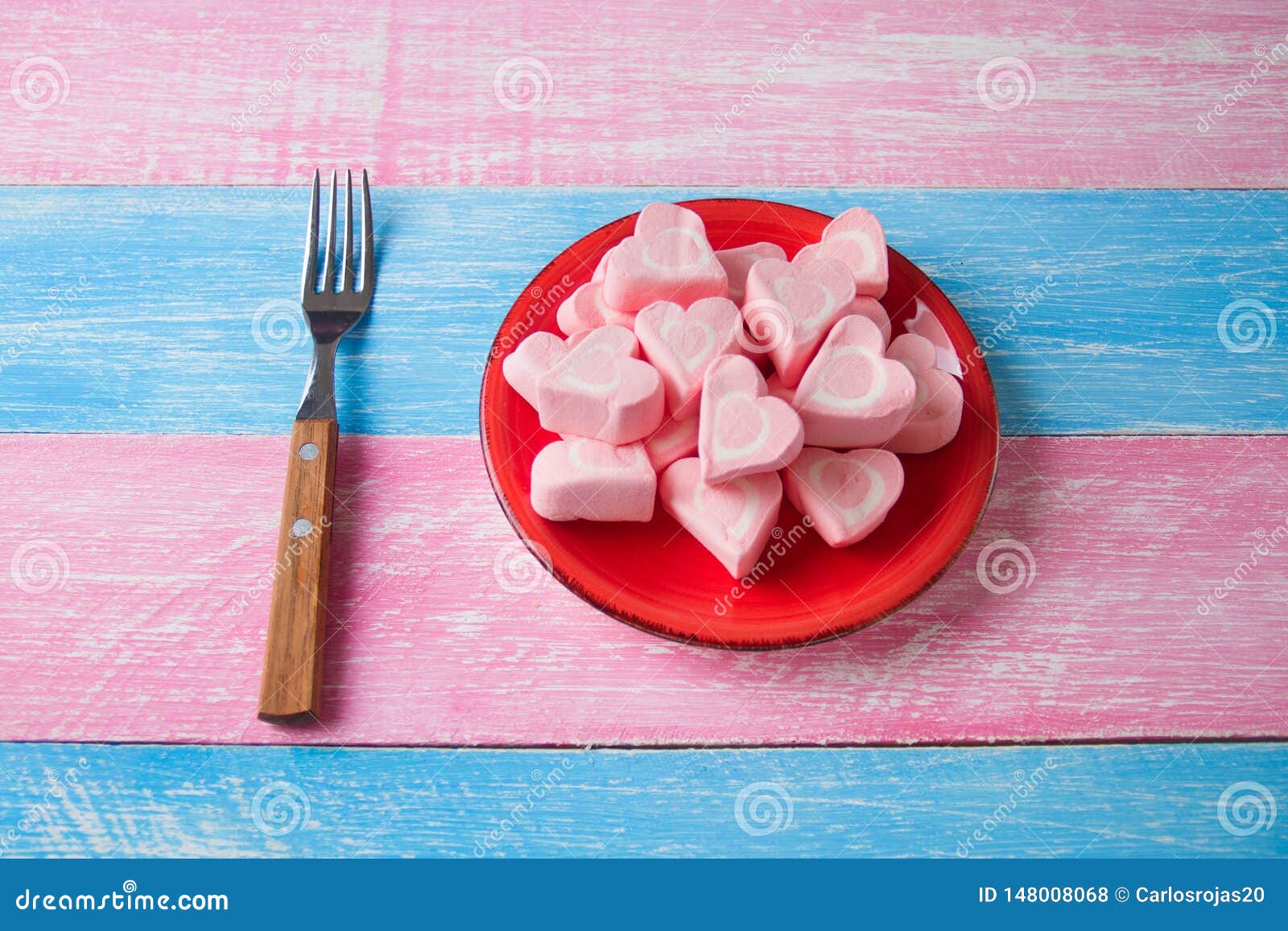 Romantic Heart Marshmallows Stock Photo - Image of decoration, iced ...