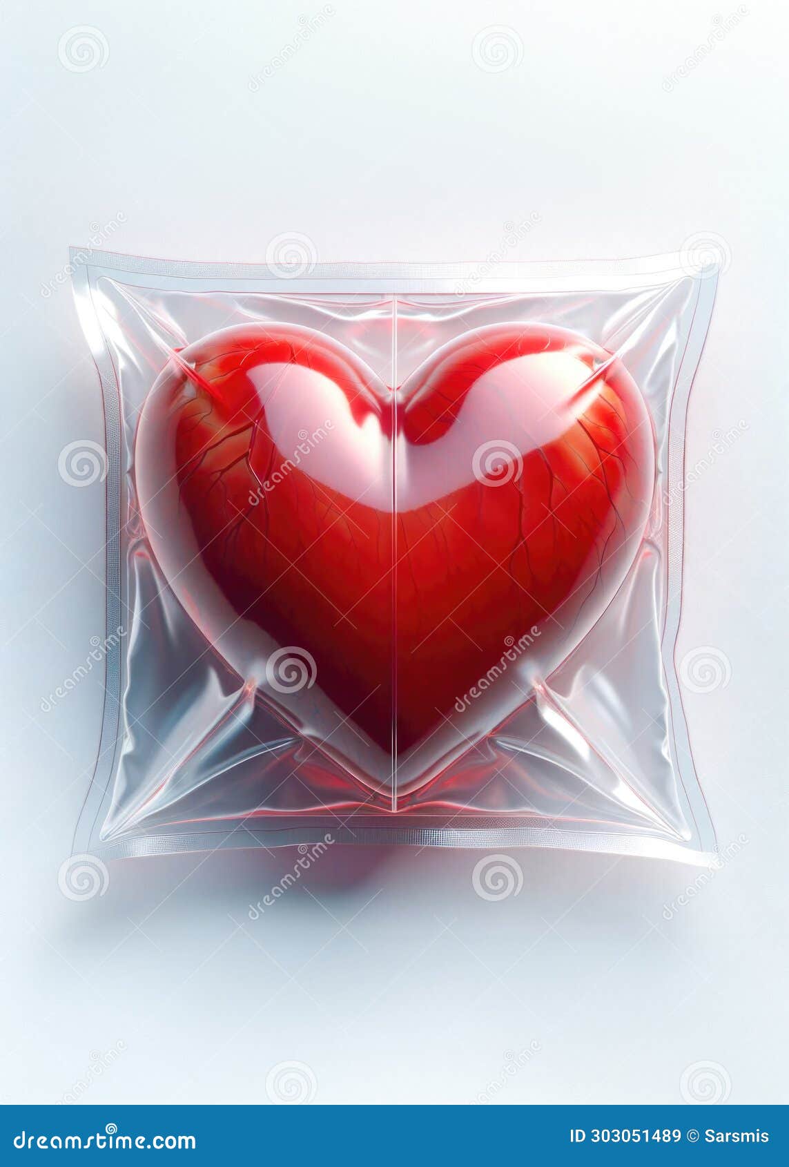 Romantic Heart Packaging for Special Occasions. Red Heart in a Silver ...