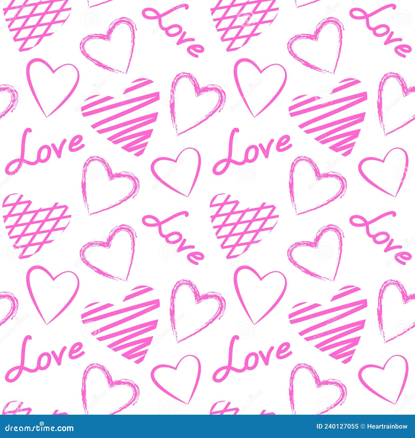 Romantic Heart Pattern for Design Projects, Background, Wallpaper ...