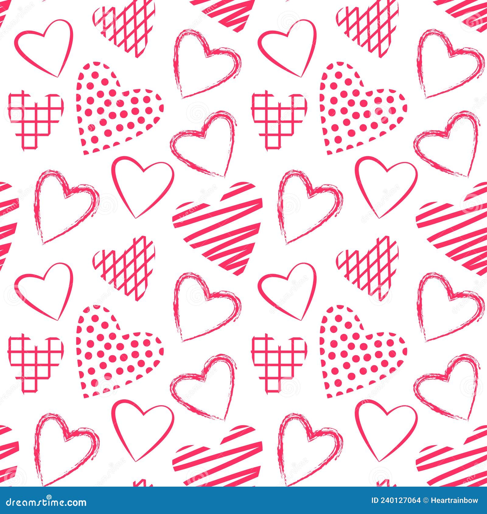 Romantic Heart Pattern for Design Projects, Background, Wallpaper ...