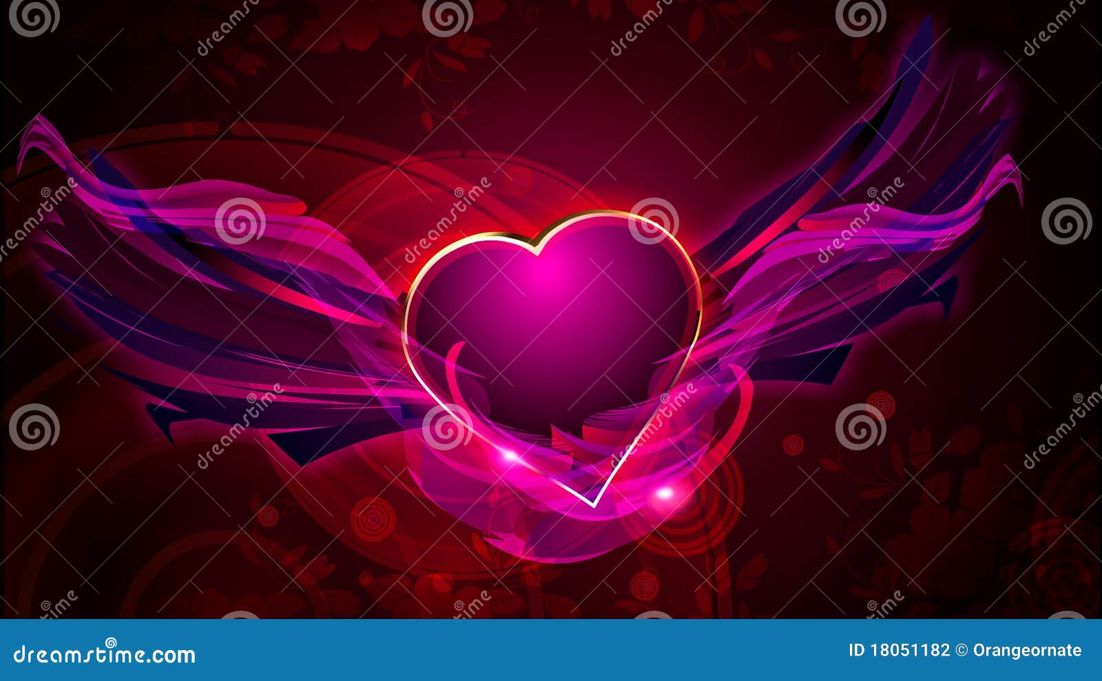 Romantic Heart Sign of Love Stock Illustration - Illustration of ...