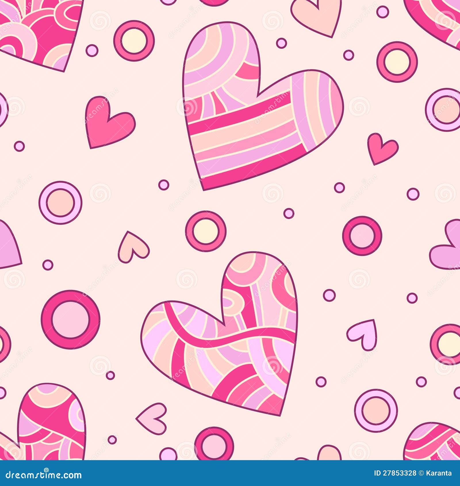 Romantic heart texture stock illustration. Illustration of tiling ...