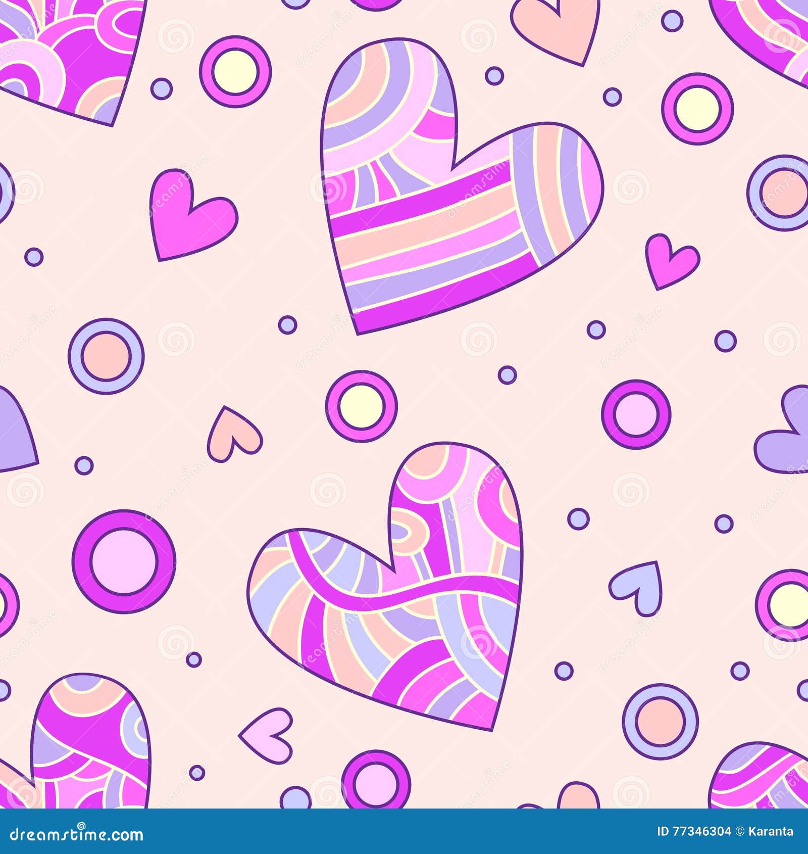Heart Texture Seamless Pattern Vector Illustration | CartoonDealer.com ...