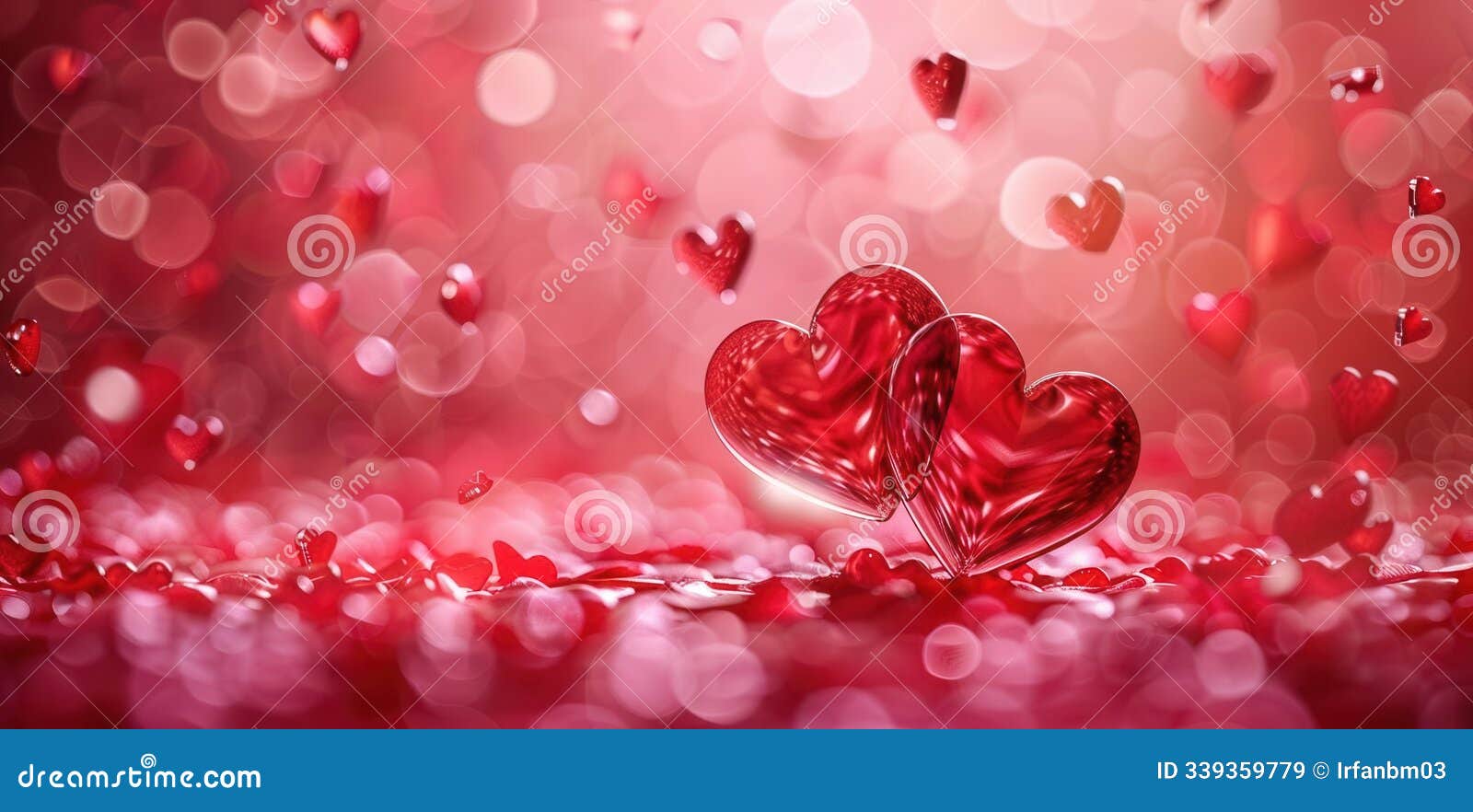 Romantic Hearts Background Wallpaper. Love and Affection Concept Stock ...