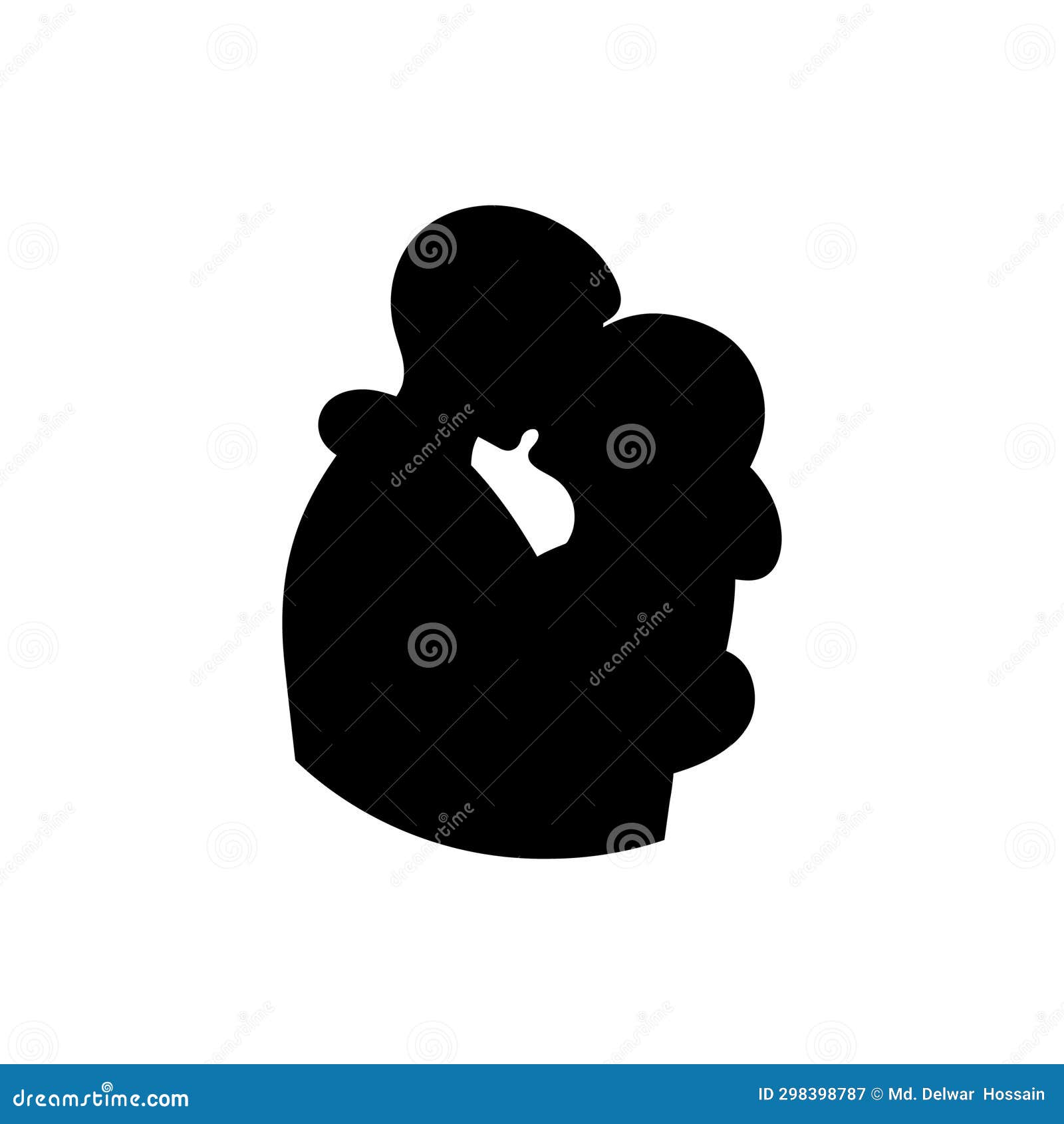 Romantic hug icon stock vector. Illustration of symbol - 298398787