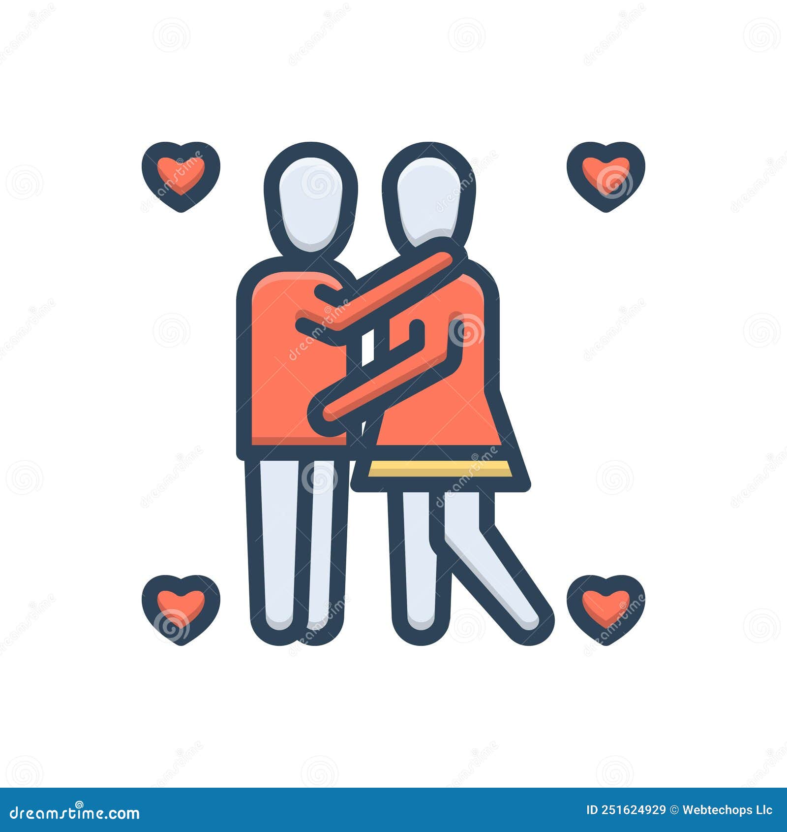 Color Illustration Icon for Romantic, Amorous and Couple Stock Vector ...