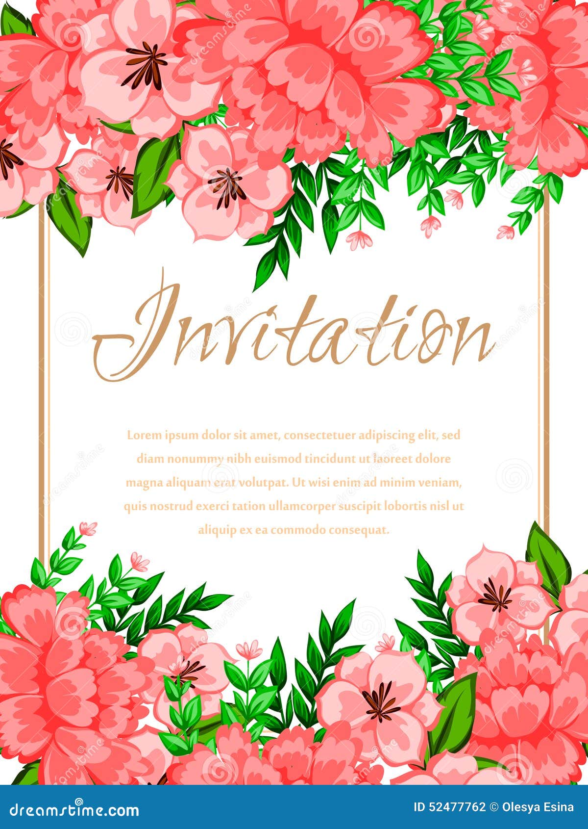 Romantic invitation stock illustration. Illustration of advertising ...