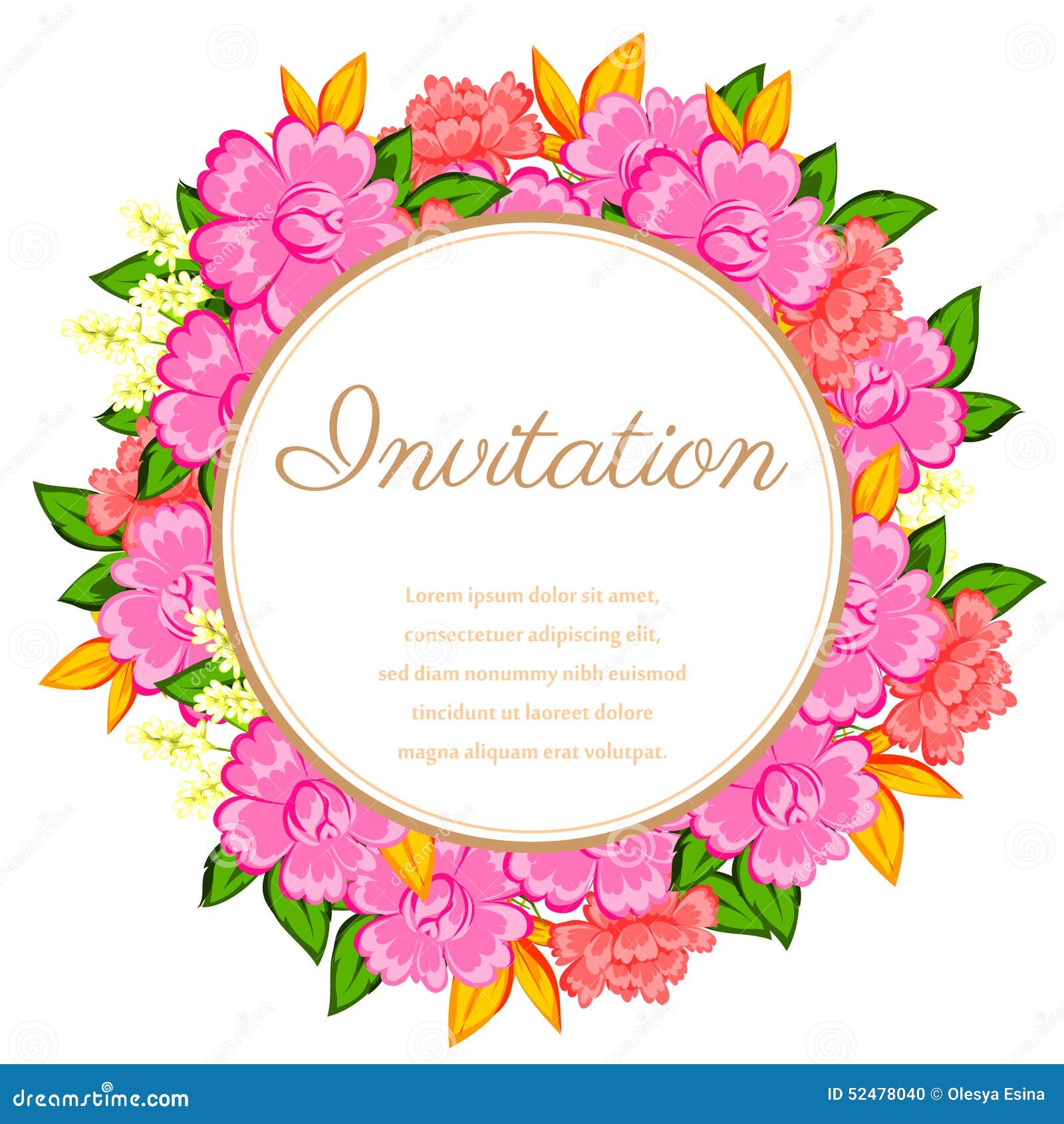 Romantic invitation stock illustration. Illustration of invitation ...