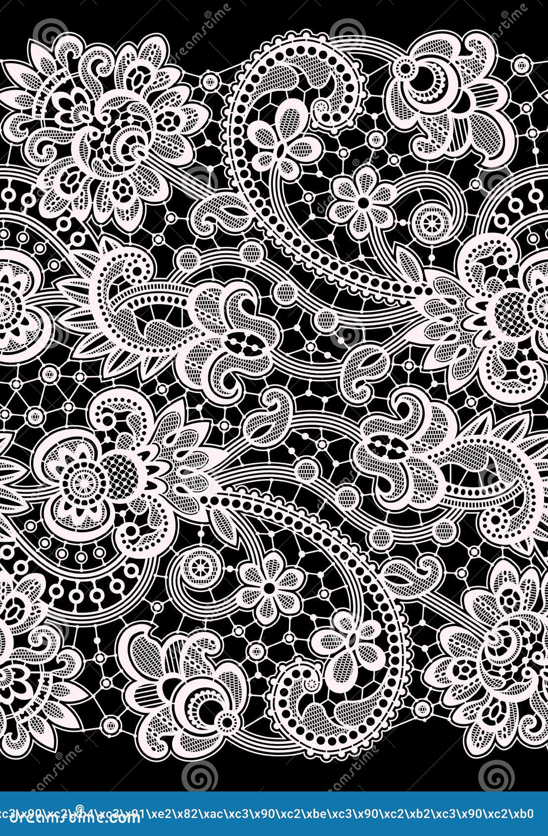 Romantic Lace Seamless Pattern Stock Vector - Illustration of ...