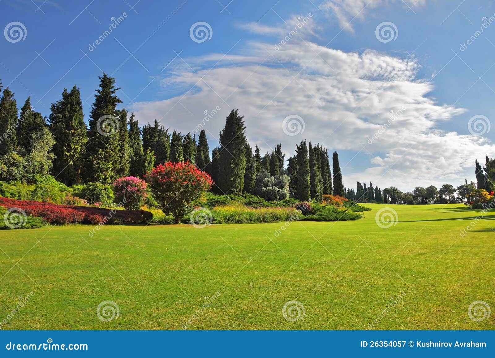The Romantic Landscape Park - Garden Stock Image - Image of lawn, trees ...