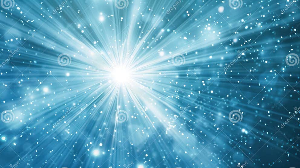 Romantic Light Blue Starburst Patterns with Radiant Light Effects Stock ...